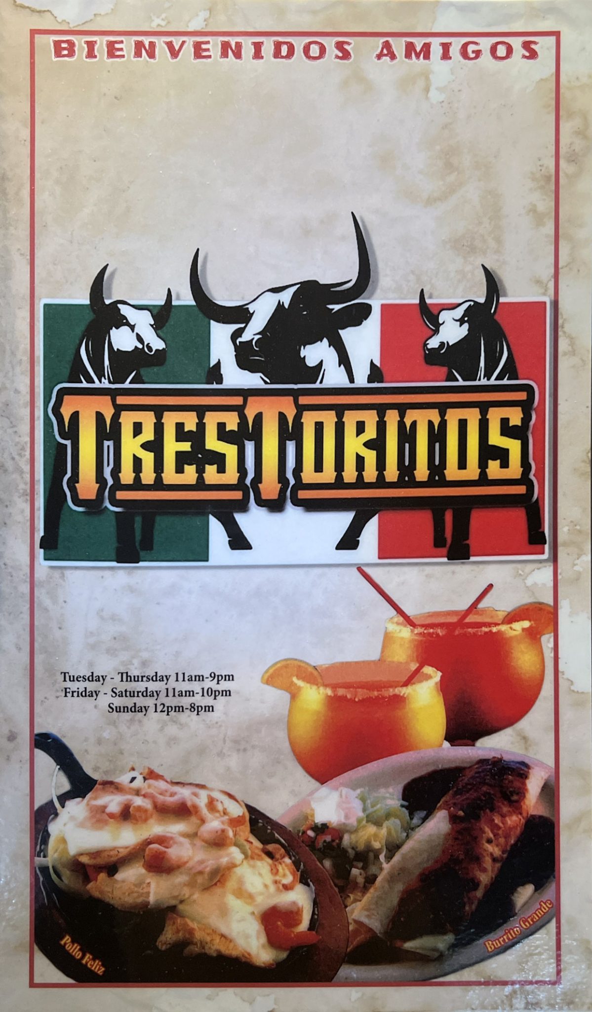 Menu - Tres Toritos