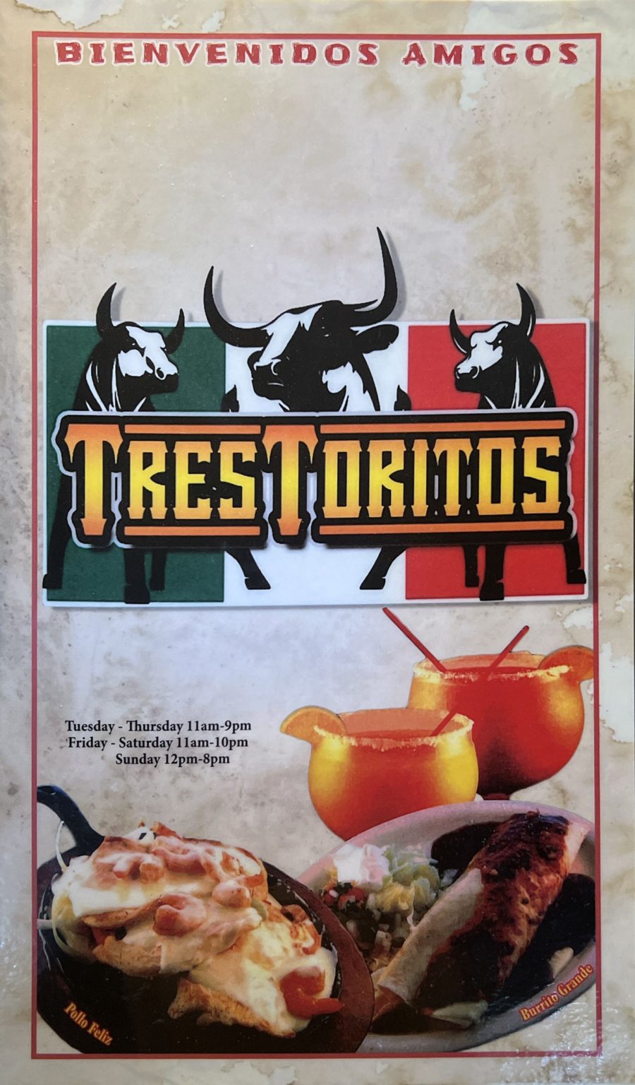Menu - Tres Toritos
