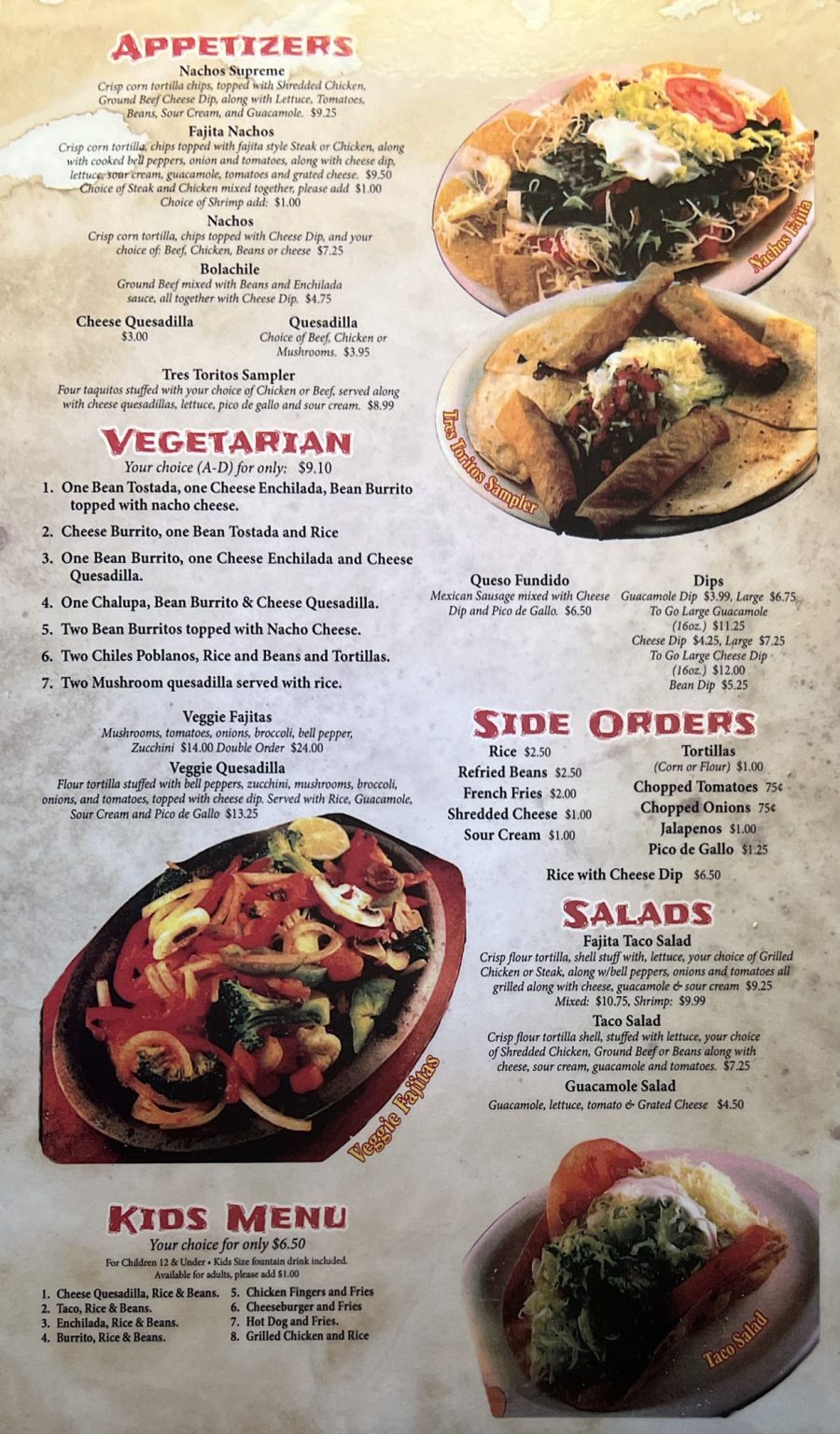 Menu - Tres Toritos