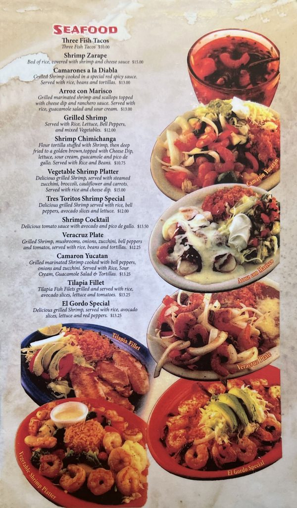 Menu - Tres Toritos