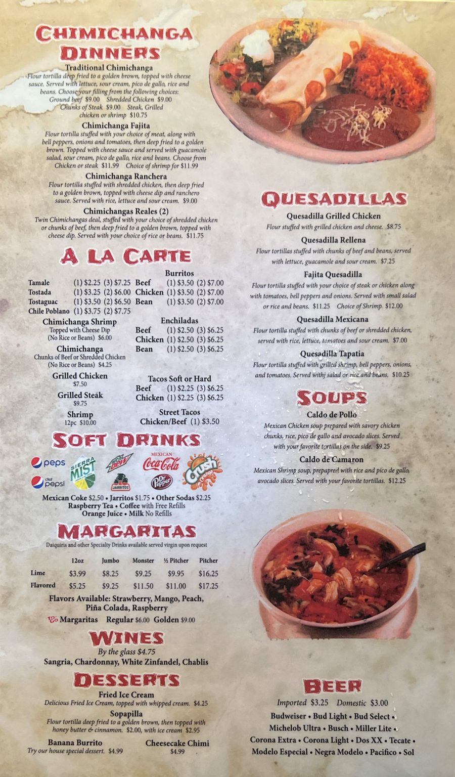 Menu - Tres Toritos